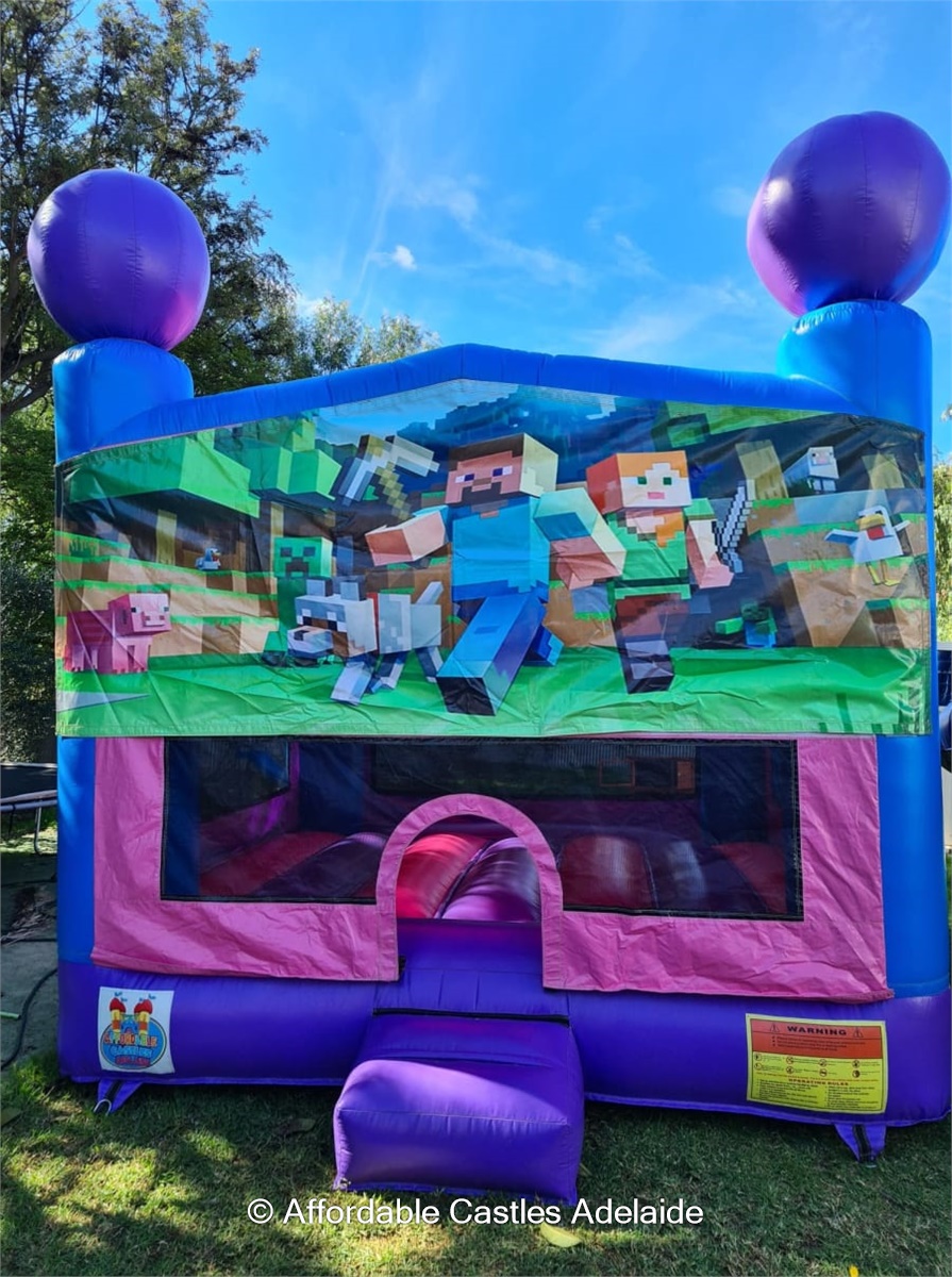 Minecraft Jumping Castle G44 - Jumping Castle Hire in Adelaide ...