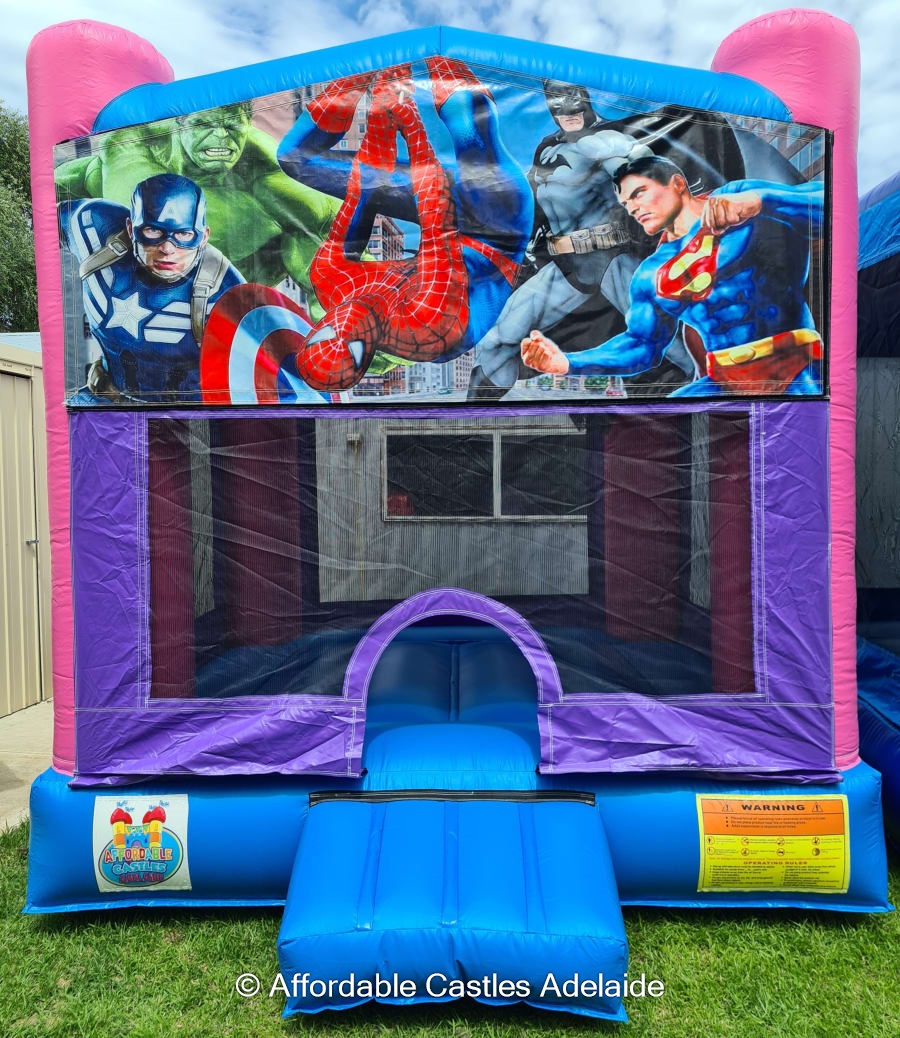 Superhero Jumping Castle G33 - Jumping Castle Hire in Adelaide ...